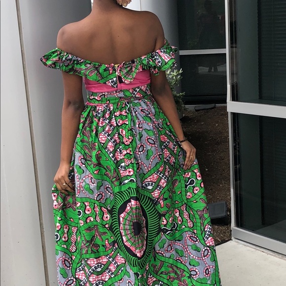 veroex | Dresses | African Ankara Print Off The Shoulder Maxi Dress ...
